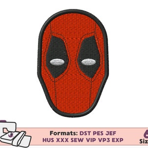 DEADPOOL EMBROIDERY DESIGN, Superhero Deadpool Machine Embroidery ...
