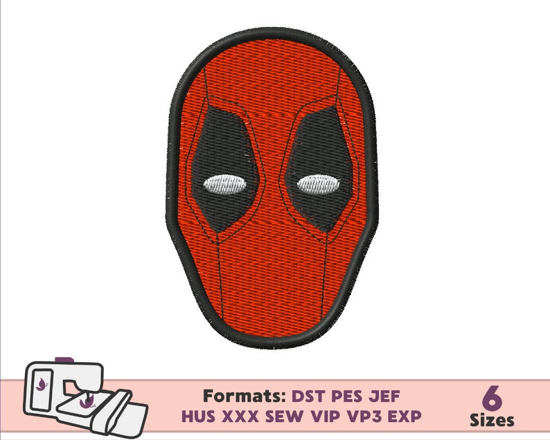 DEADPOOL EMBROIDERY DESIGN Superhero Deadpool Machine - Etsy