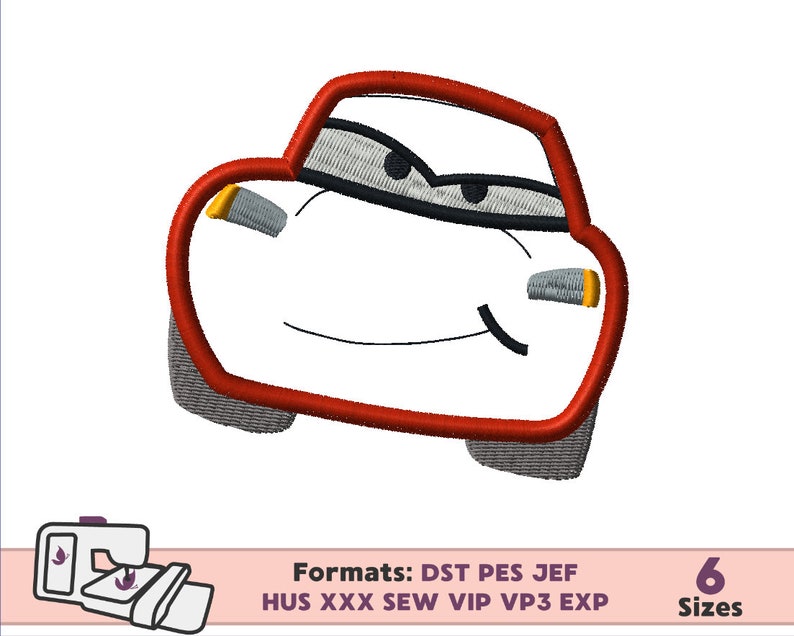 LIGHTNING MCQUEEN APPLIQUE Design Embroidery Machine Design Pattern ...