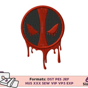 DEADPOOL EMBROIDERY DESIGN, Superhero Deadpool Machine Embroidery ...