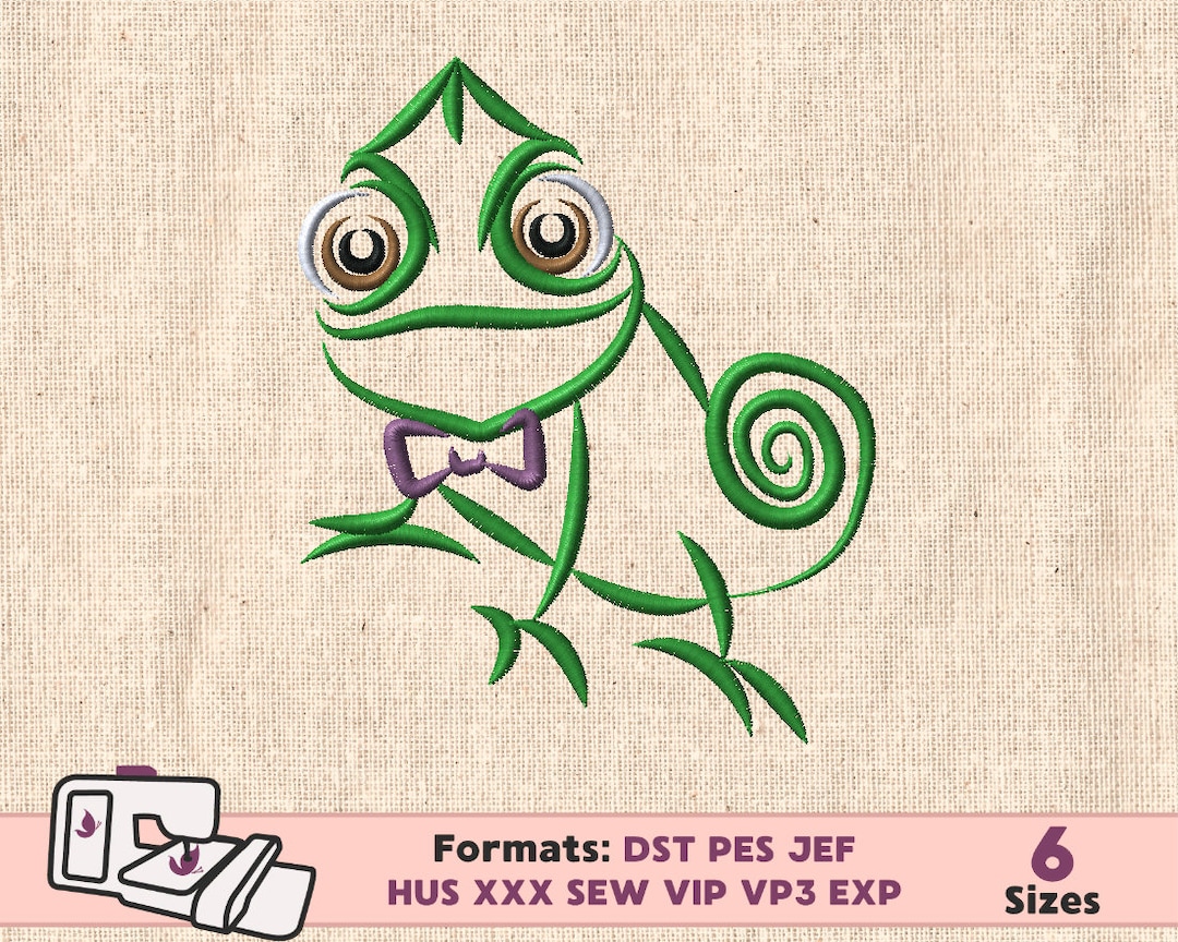 RAPUNZEL PRINCESS EMBROIDERY Design, Tangled Rapunzel Pascal Machine ...