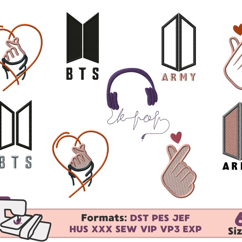 Bts Embroidery - Etsy