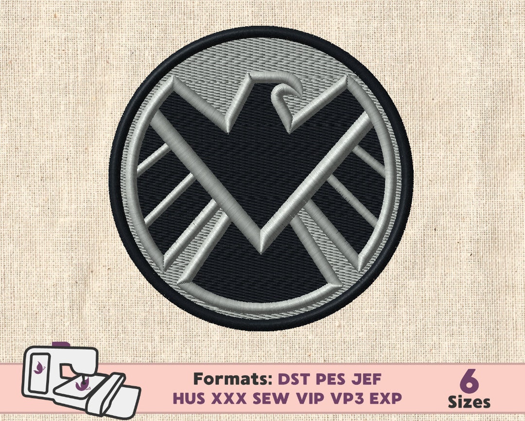 SHIELD EMBROIDERY DESIGN, Superhero Embroidery Design, S.h.i.e.l.d ...