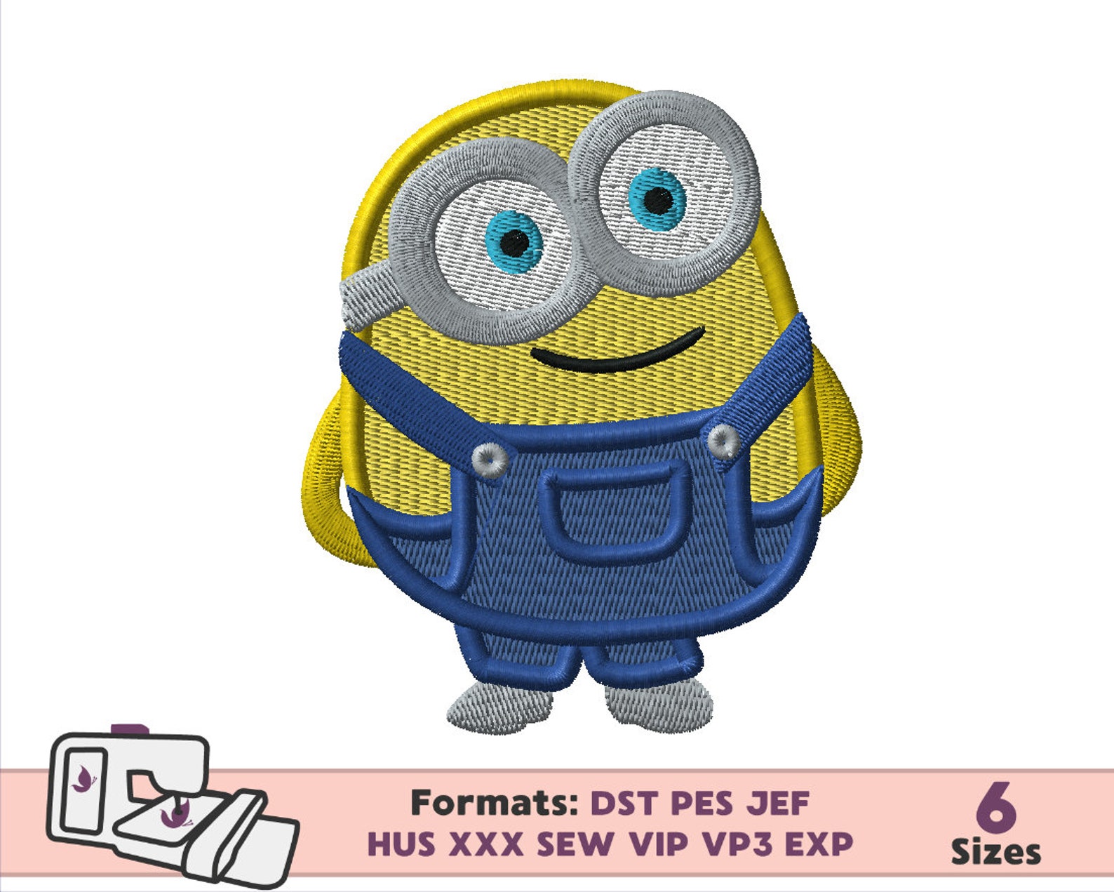 MINION EMBROIDERY DESIGN, Kevin Bob Stuart Gru Minion Embroidery ...