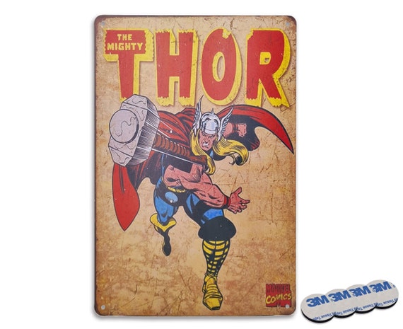 Vintage Metal Retro Thor Sign Tin Wall Decor Sign for Home - Etsy