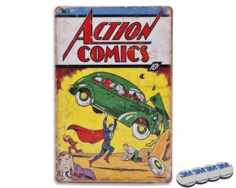 Comic Book Tin Sign - Etsy