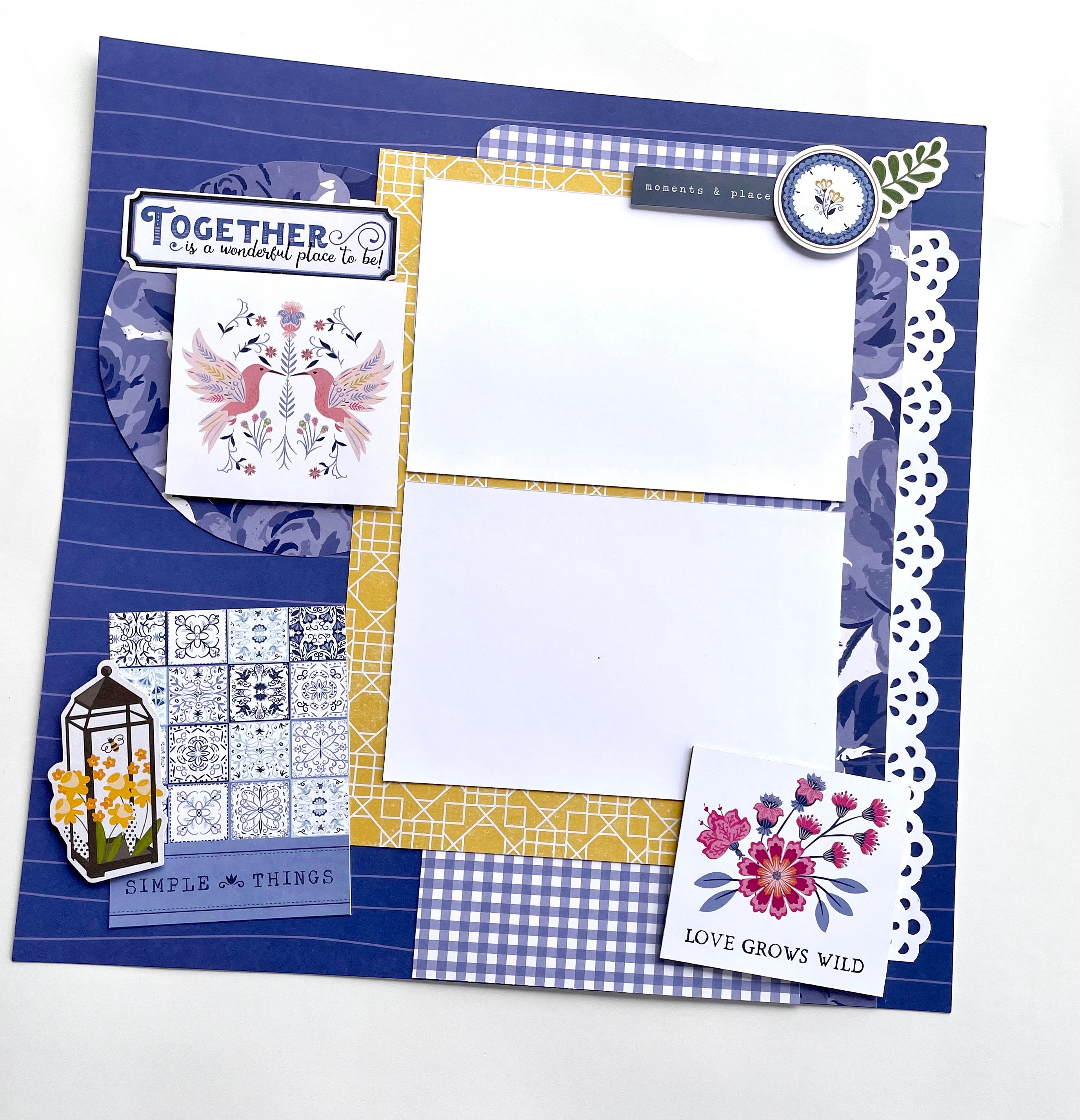 Premade Scrapbook Layout, Two 12 X 12 Pages - Etsy
