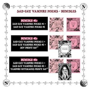 Sad Gay Vampire Poems #2 Zine - Etsy