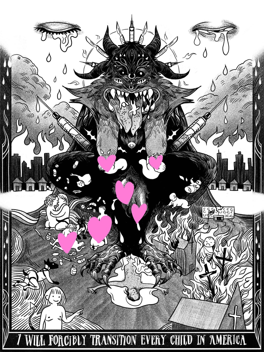 I Will Forcibly Transition Every Child in America - Print - Etsy