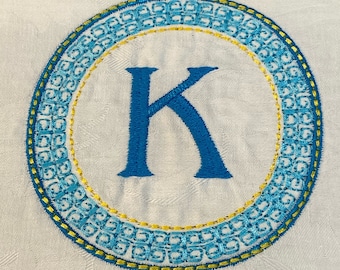 Greek Key Square Monogram Frame Machine Embroidery File Design 5x7 Hoop ...