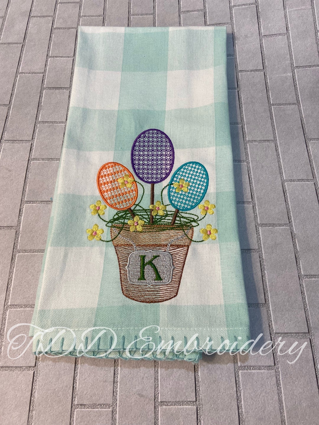 Floral Egg Topiary Machine Embroidery Design - Etsy