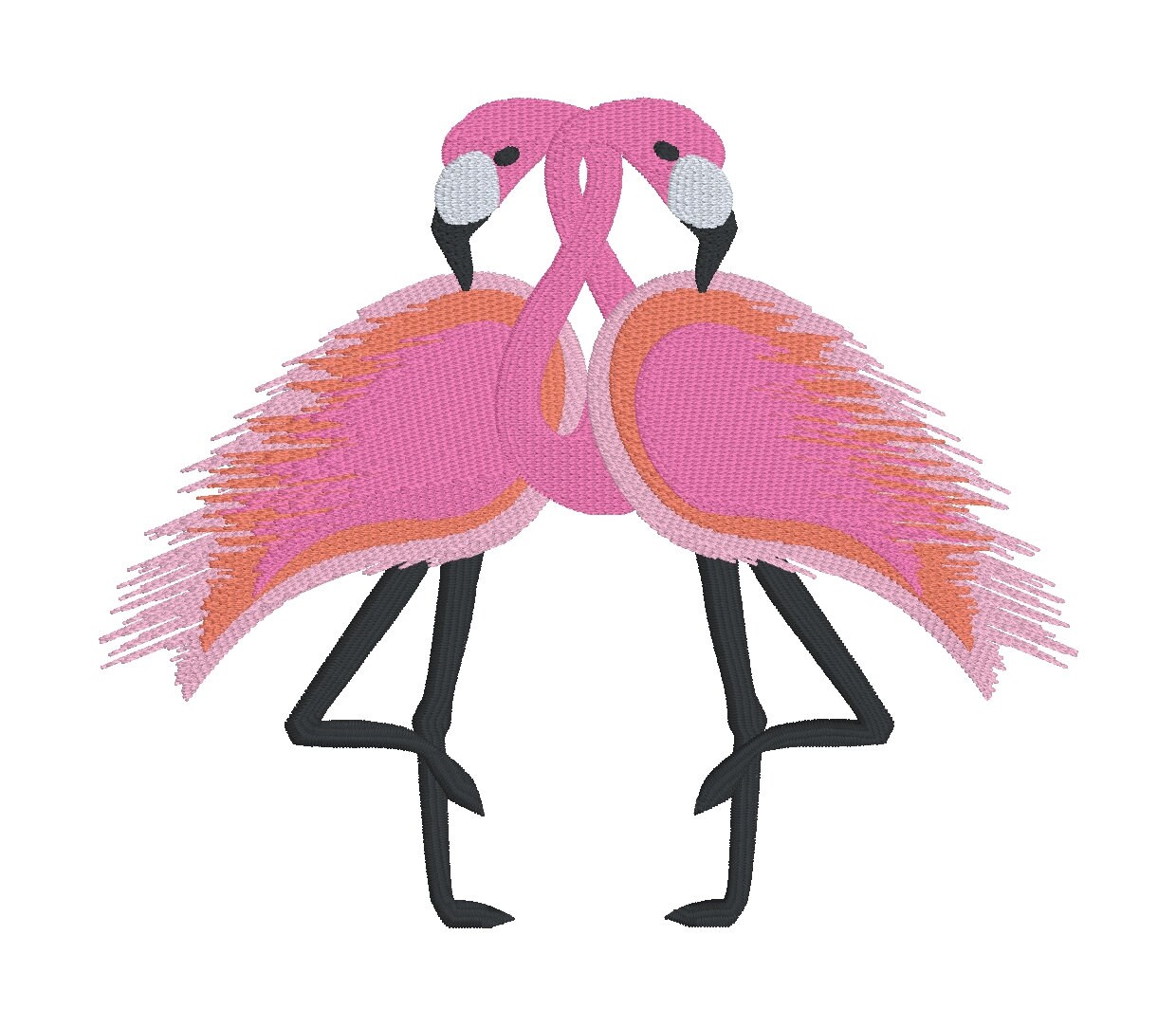 Flamingo Wings Embroidery Design - Etsy