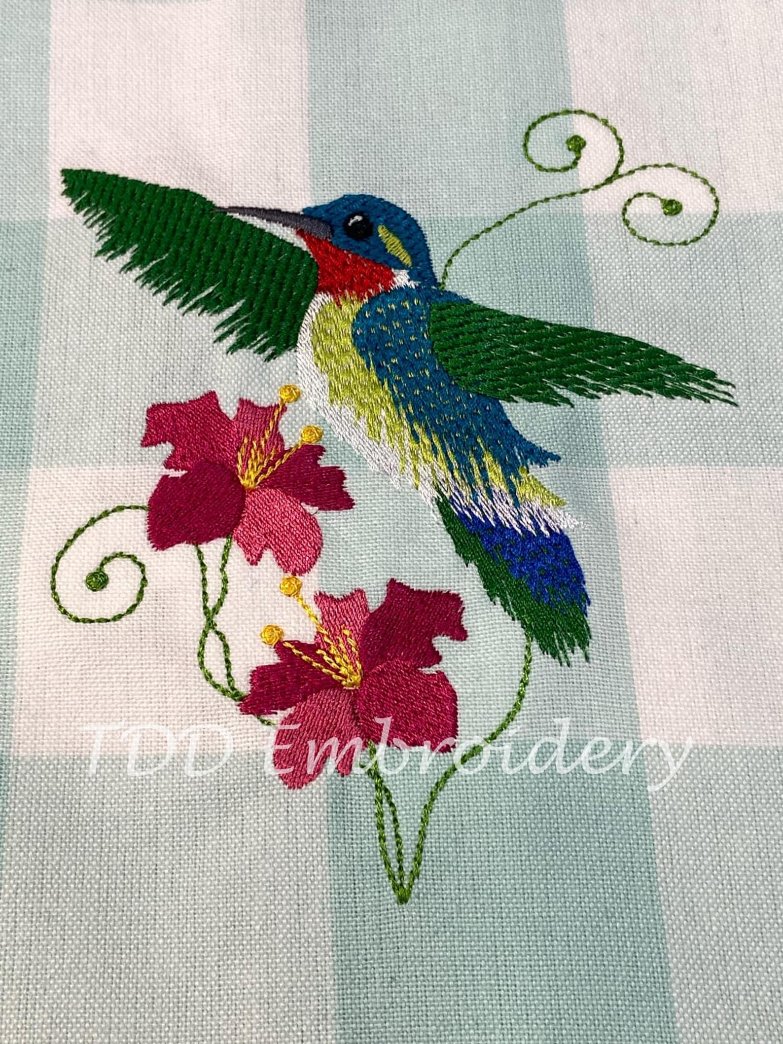 Hummingbird Embroidery Design - Etsy