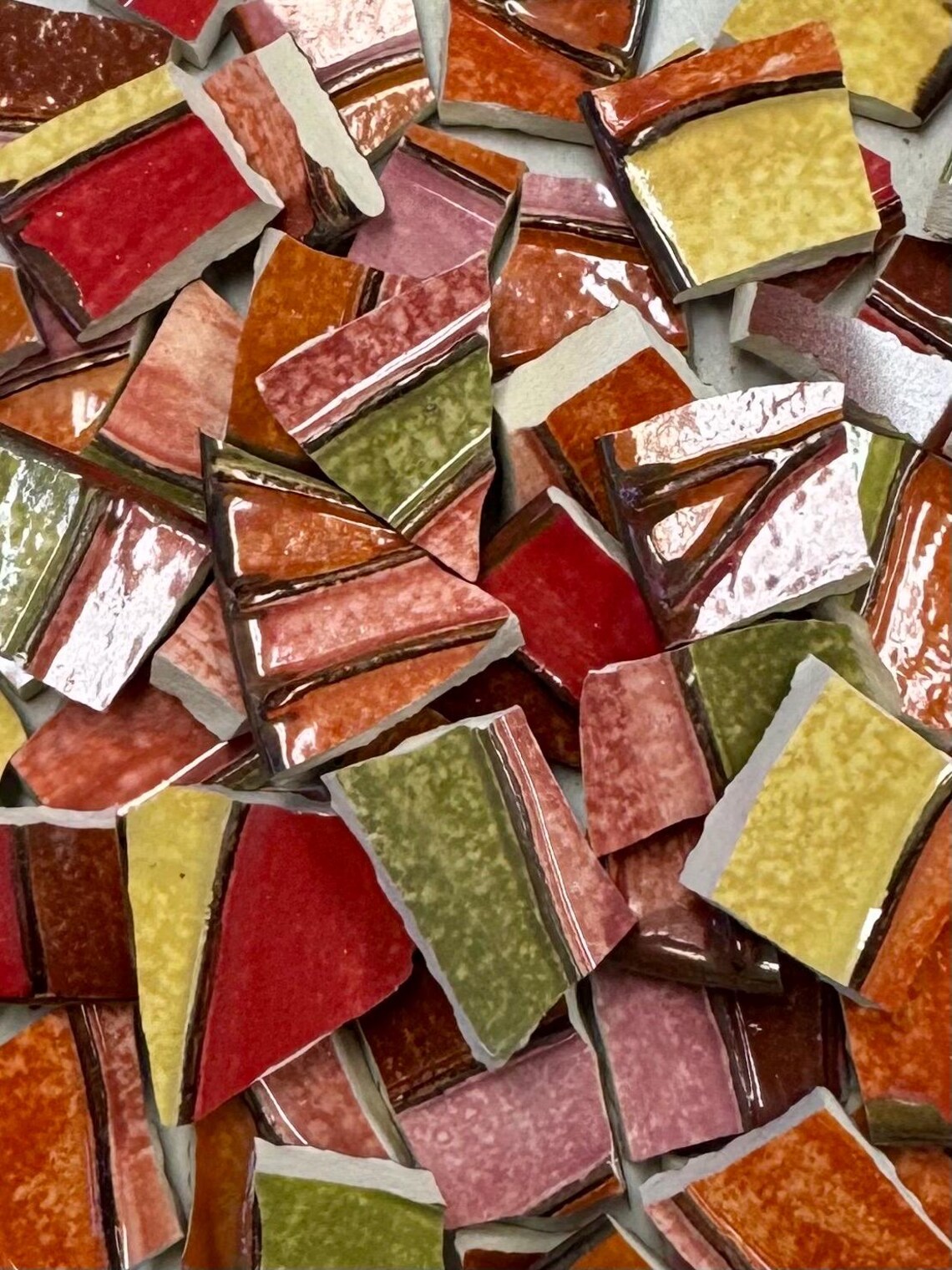 WARM AND FUN Mosaic Tiles, China Ceramic Pique Assiette, 120pieces - Etsy