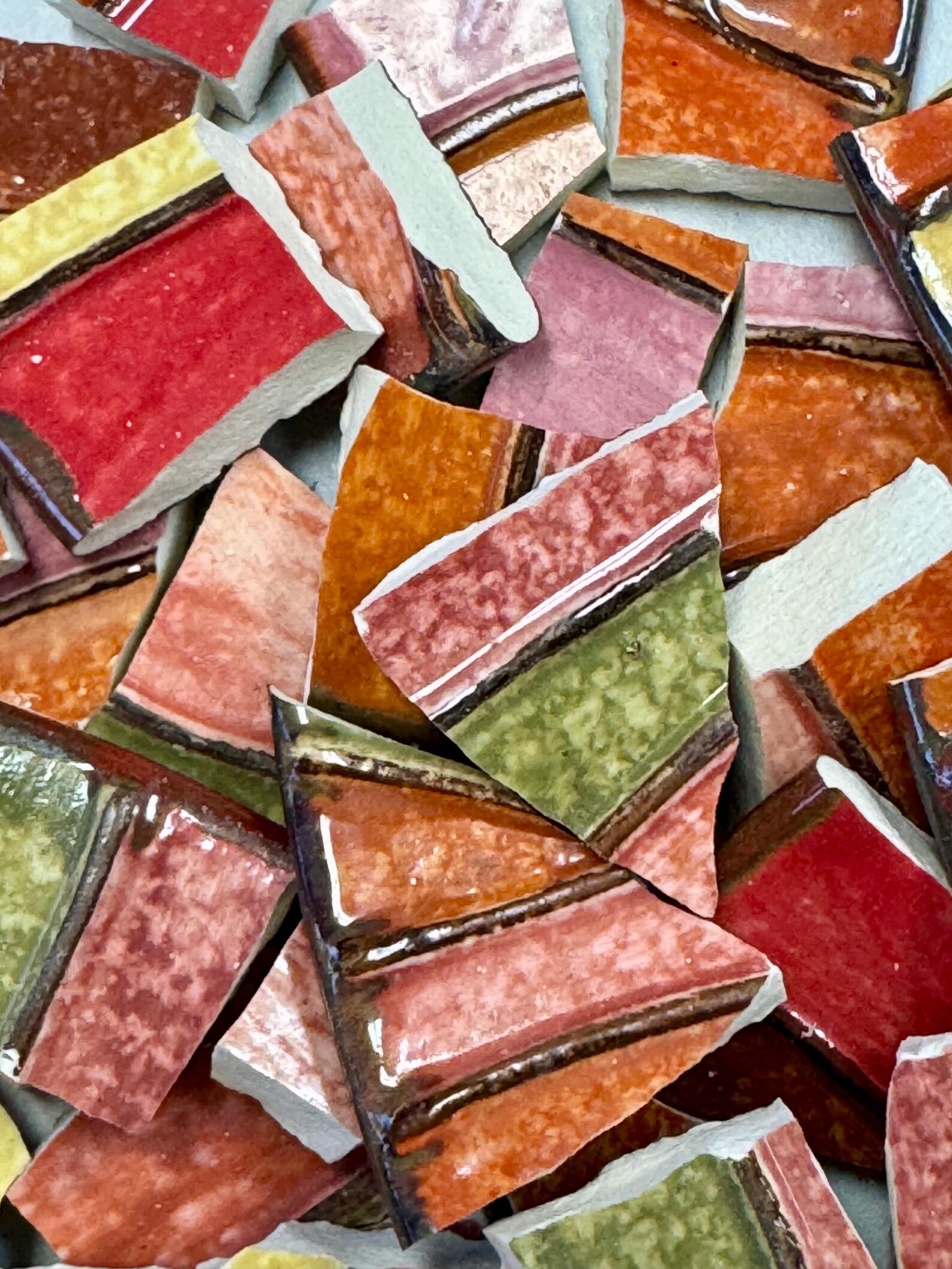WARM AND FUN Mosaic Tiles, China Ceramic Pique Assiette, 120pieces - Etsy