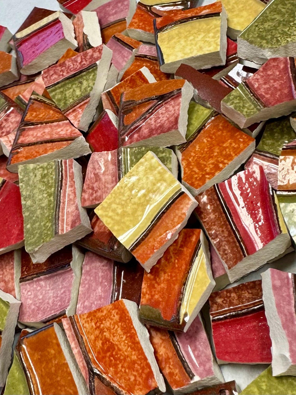 WARM AND FUN Mosaic Tiles, China Ceramic Pique Assiette, 120pieces - Etsy
