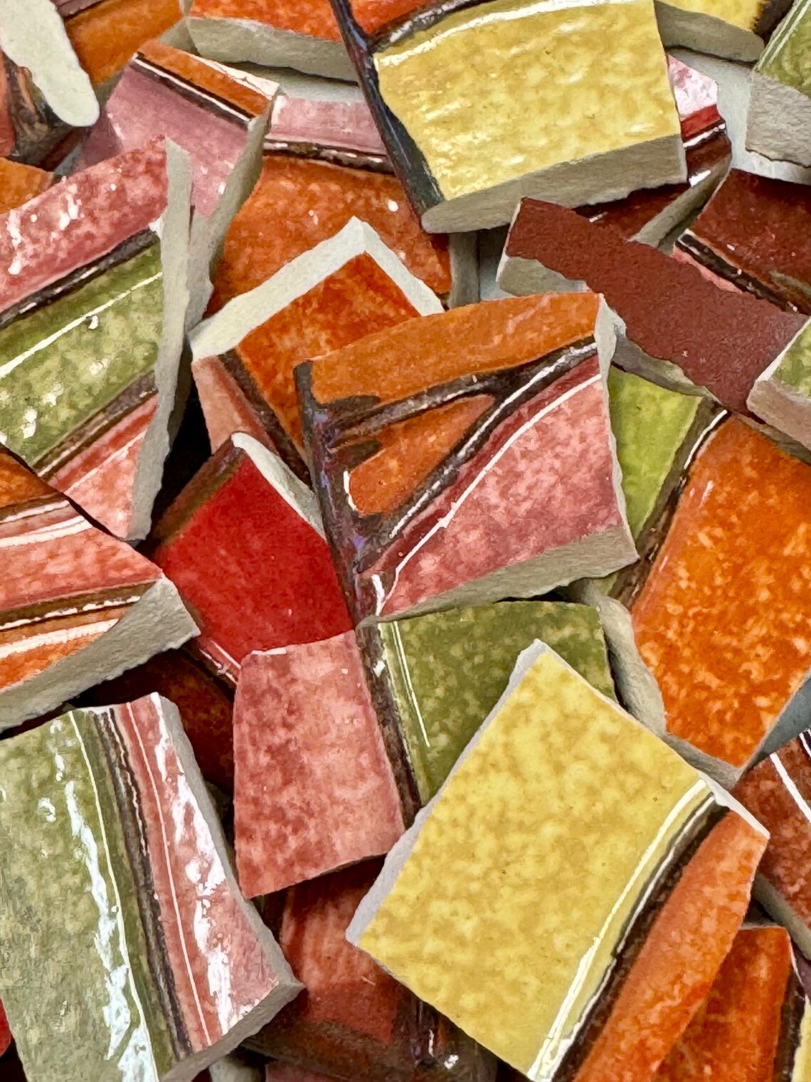 WARM AND FUN Mosaic Tiles, China Ceramic Pique Assiette, 120pieces - Etsy