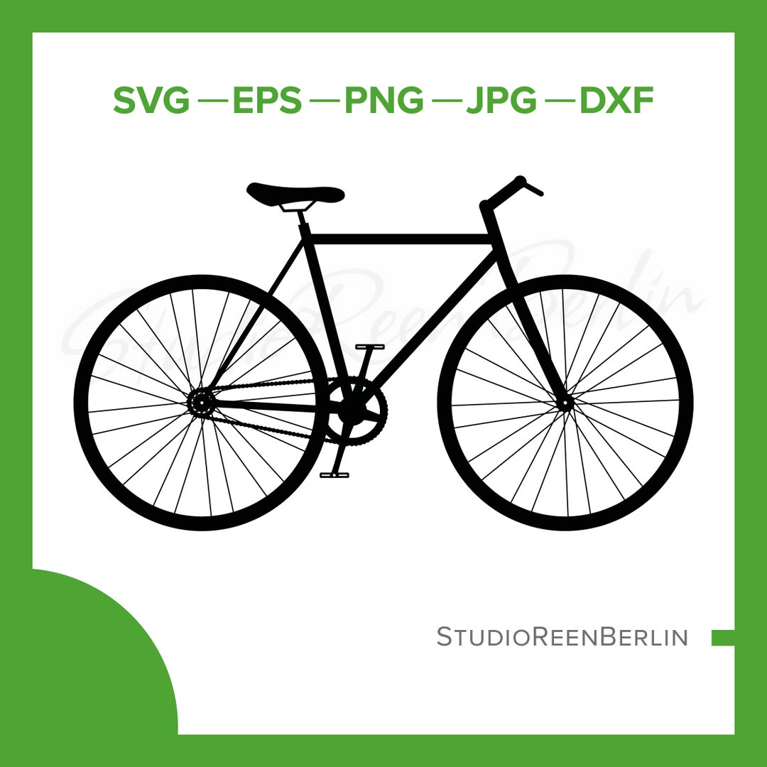 Bike svg, Fahrrad vektor, Fixie svg, Bike silhouette svg, Bike outline ...