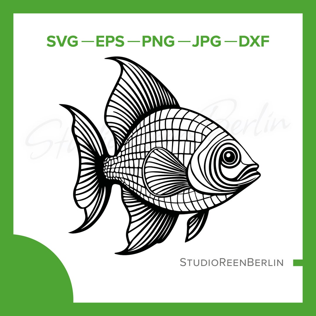 Fisch svg, Fisch instant Download, Fish laser file, Fish cutting file ...