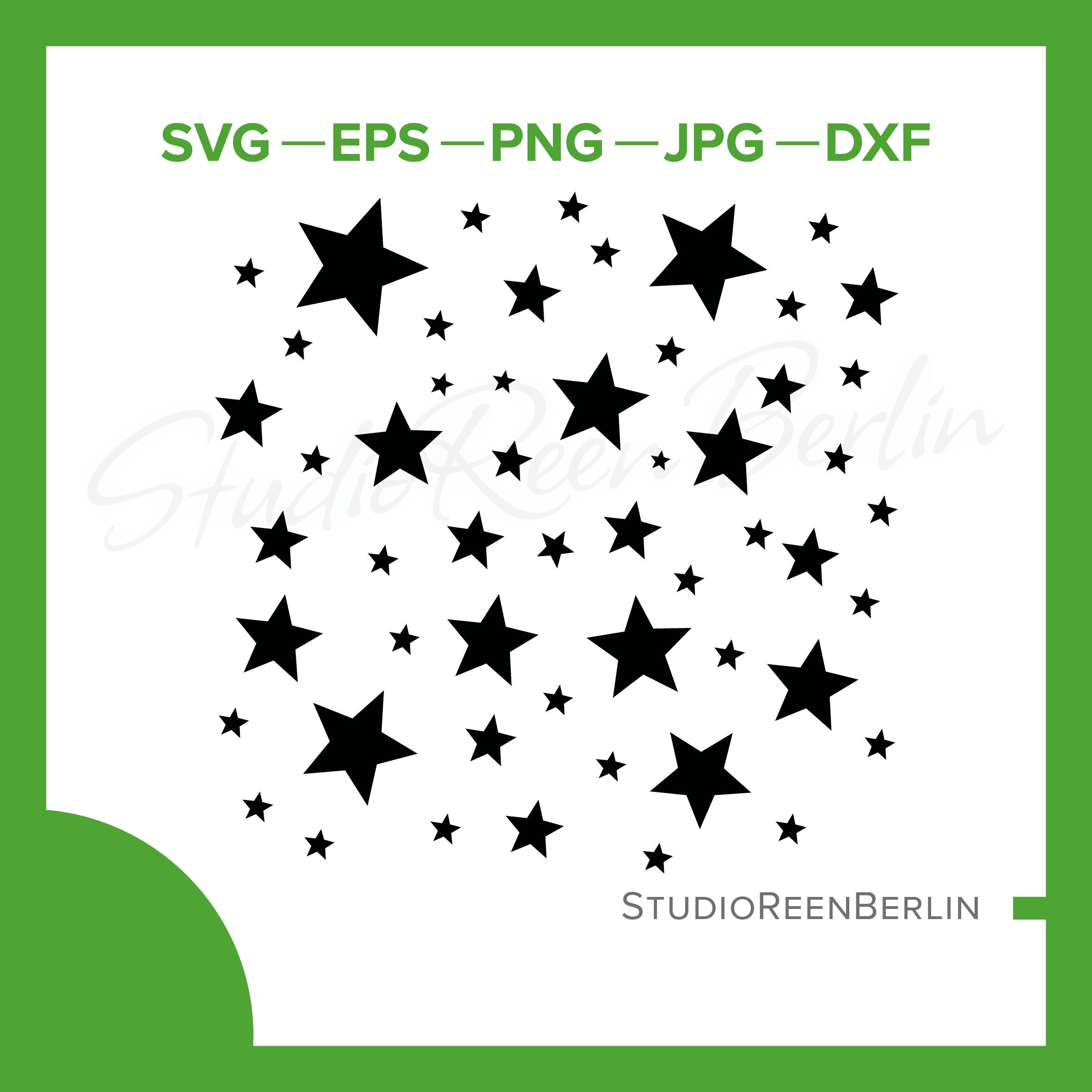 Stars Svg, Starry Sky Svg Instant Download, Stars T-shirt Transfer File ...