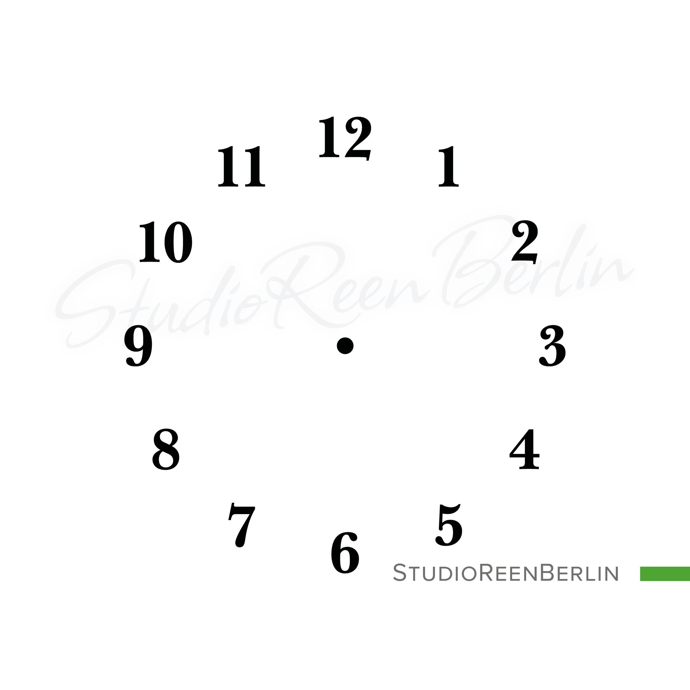 Clock Face Svg, Clock Face Instant Download, Clock Face With Numbers ...