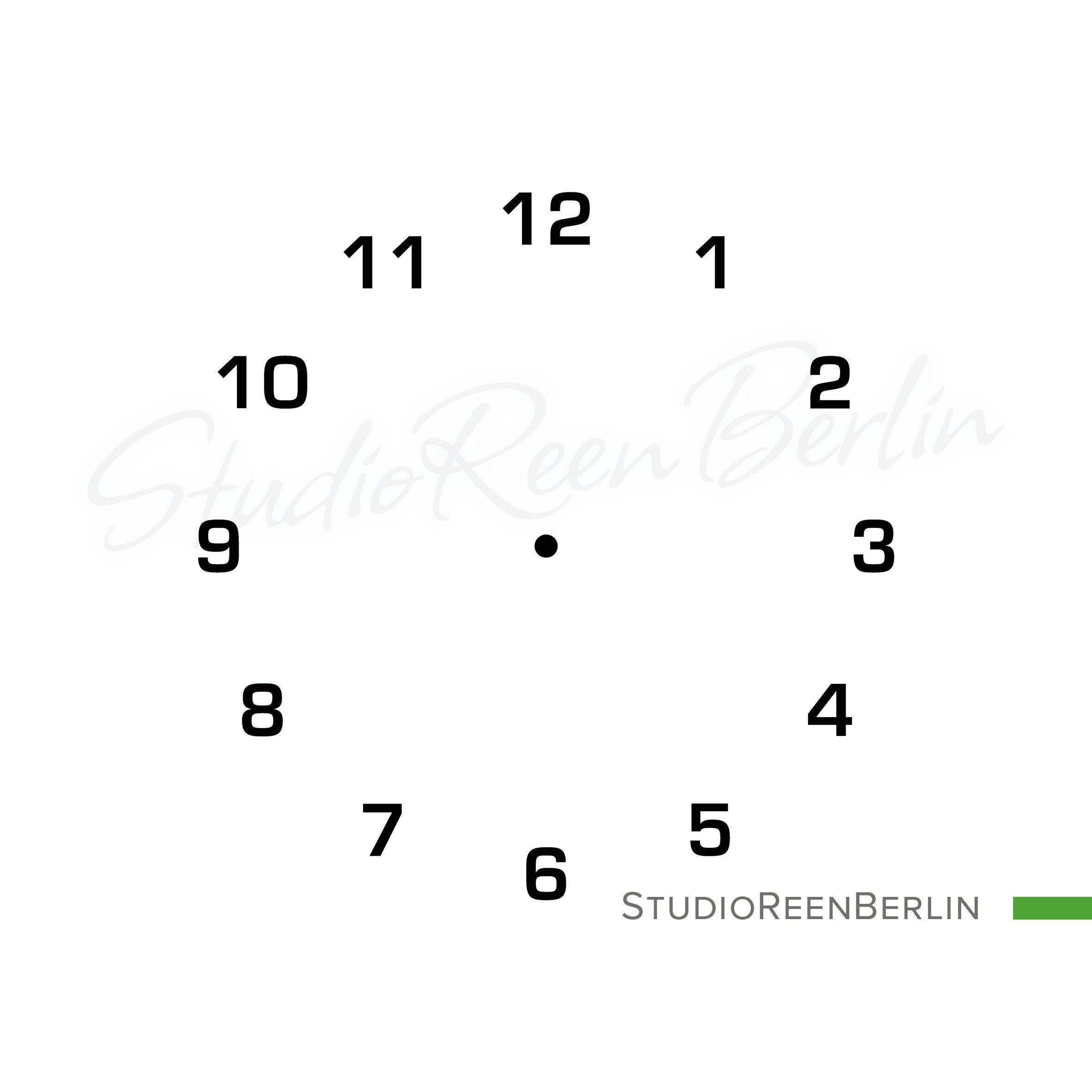 Clock Face Svg San Serif, Clock Face Instant Download, Clock Face Font ...