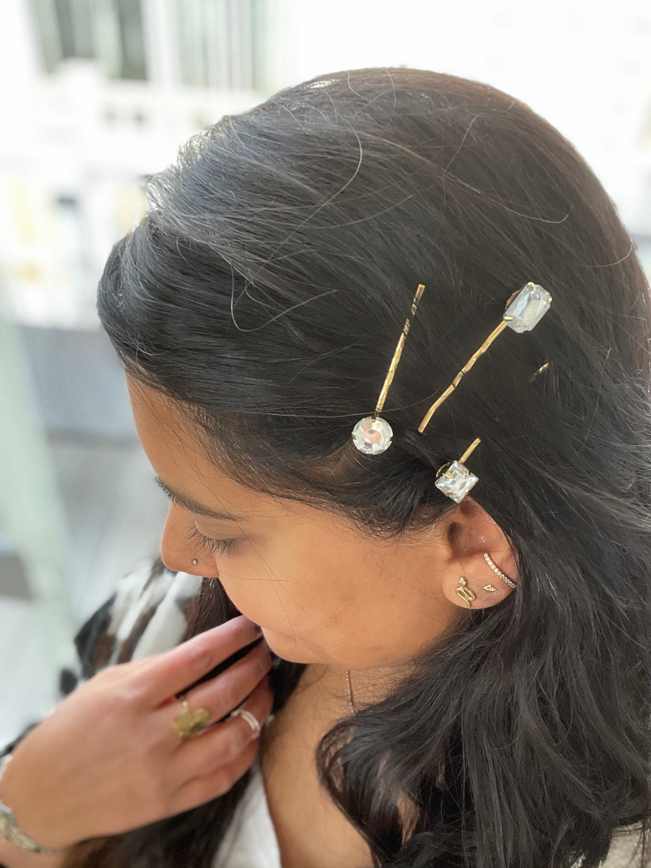 Adult/girls Hair Pins Photo Prop, Gold Jeweled Hair Pins - Etsy UK