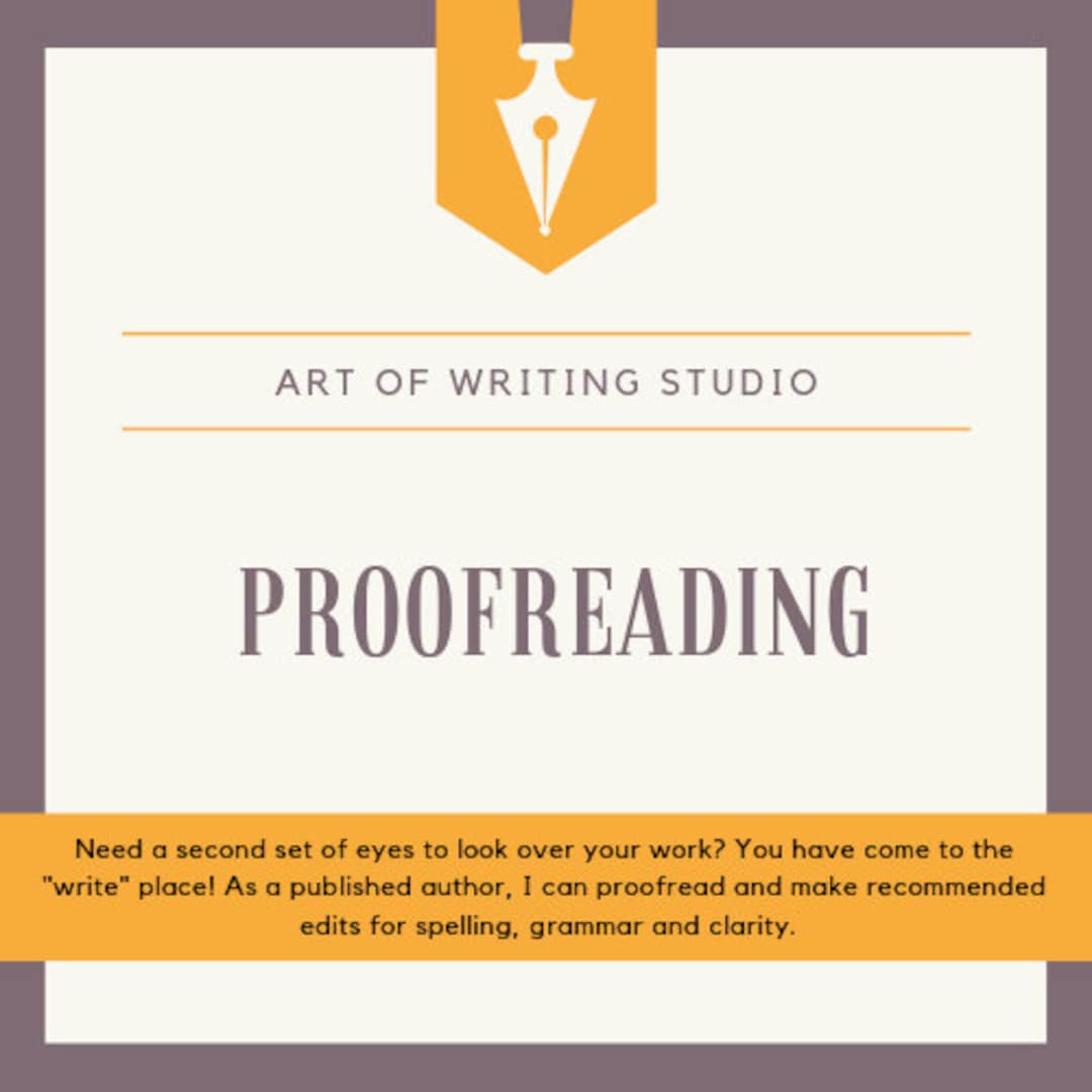Professional Proofreading Service: Spelling, Grammar & Clarity - Etsy