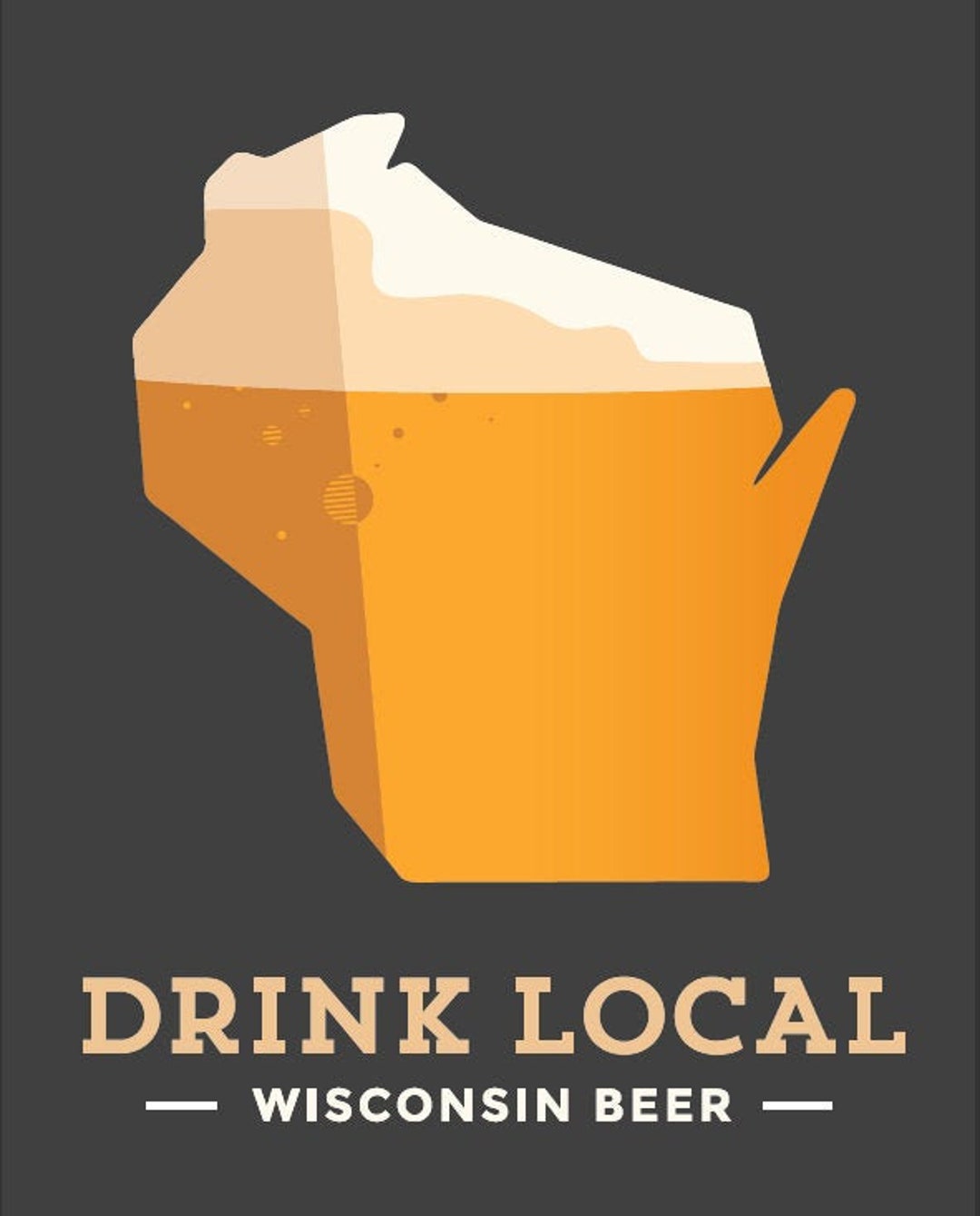 Drink Local Wisconsin Beer Poster Print - Etsy