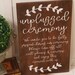 Unplugged Wedding Sign. Rustic Unplugged Wedding. Rustic Wedding Decor ...