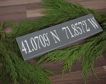 Coordinates sign | Etsy