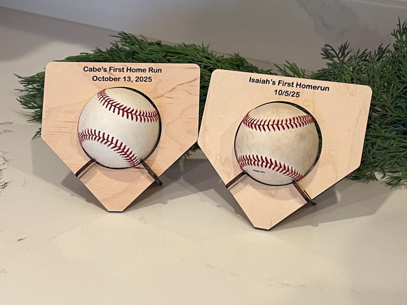 Personalized Baseball Holder. First Home Run. Baseball Display Case ...