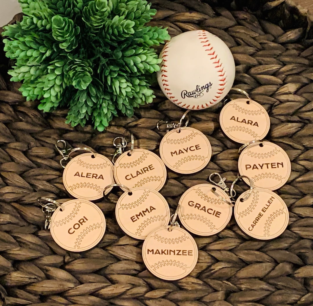 Engraved Baseball Key Chain. Personalized Key Chain. Baseball Gift ...