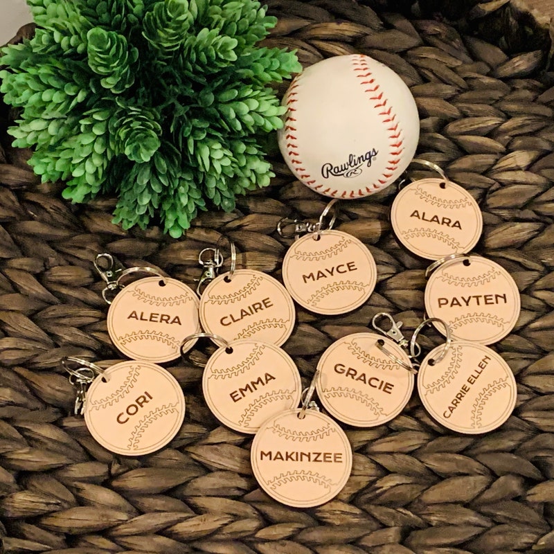 Baseball Keychain - Etsy