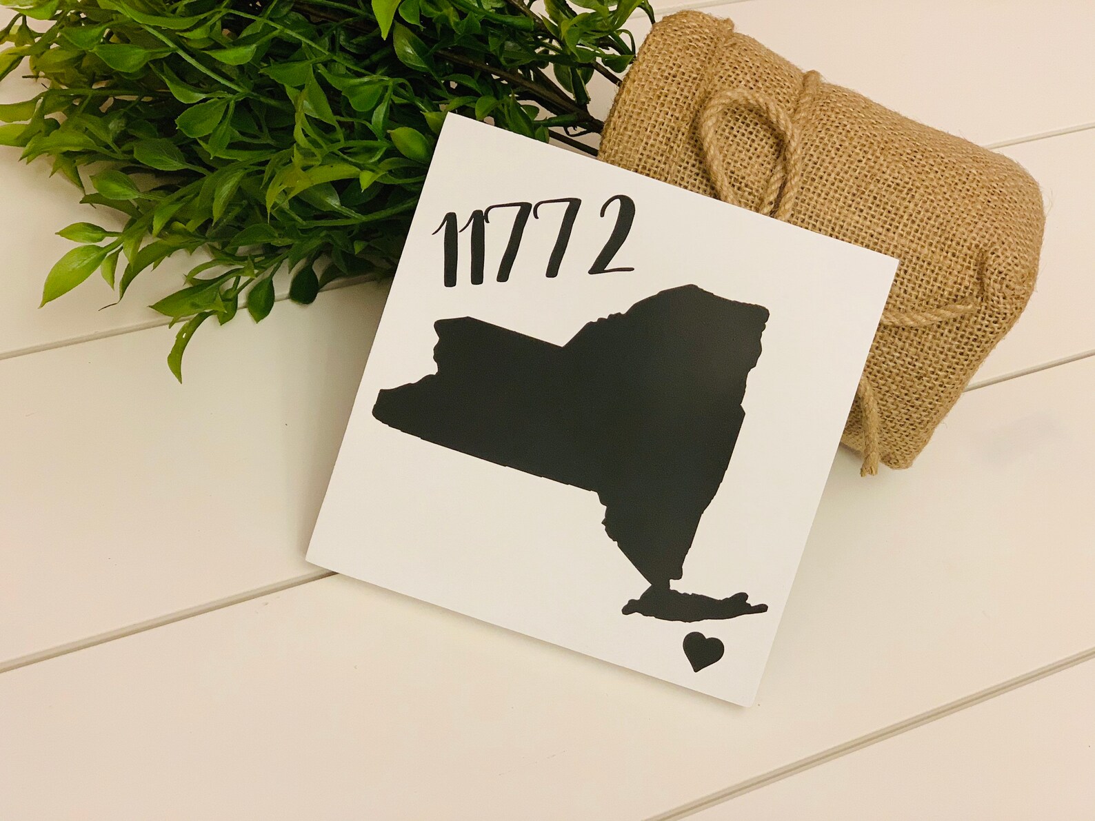 Custom State & Zip Code Sign: Farmhouse Home Decor (6x6) - Etsy