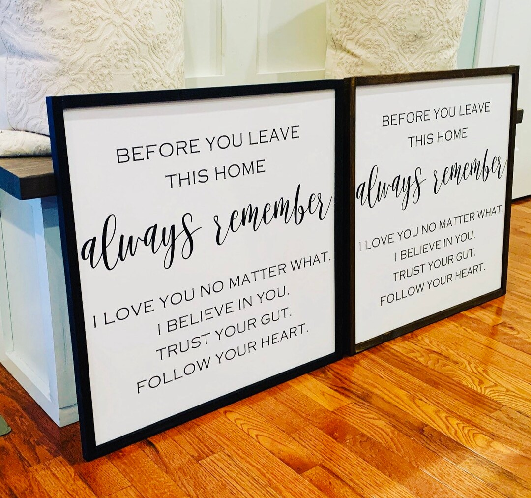 Before You Leave This Home. Entryway Sign. Entryway Decor. Farmhouse ...