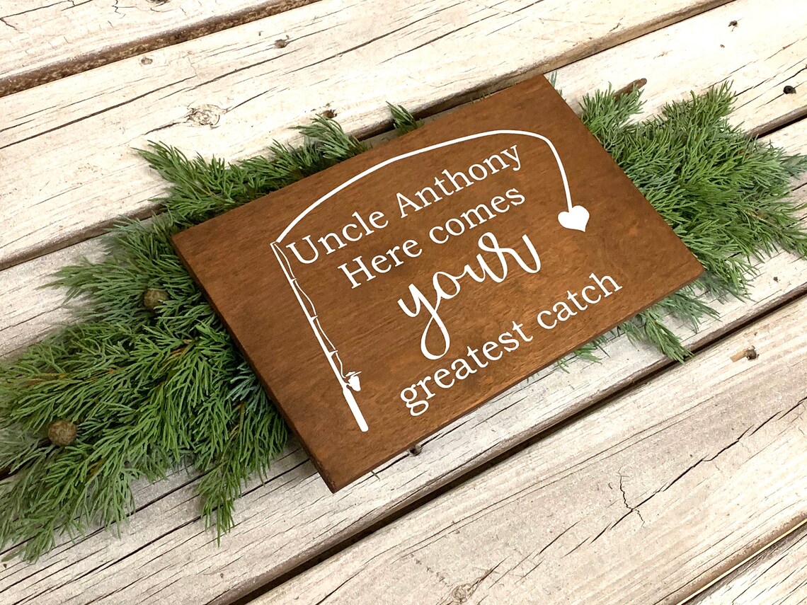 Fishing Theme Wedding. Here Comes Your Greatest Catch Sign. - Etsy