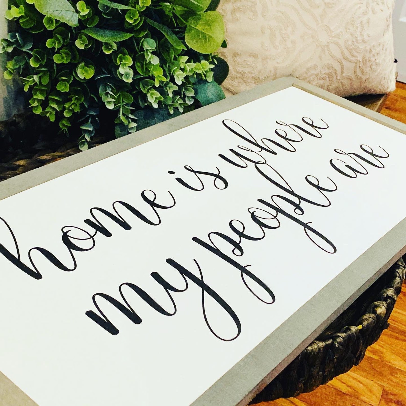 Home is Where My People Are. Farmhouse Decor. Framed Sign. Farmhouse ...