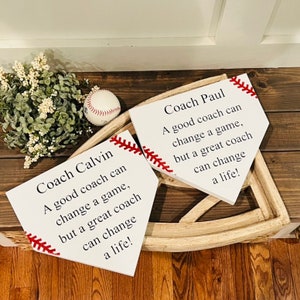 Personalized Baseball Coach Gift: Home Plate Sign, Thank You Gift - Etsy