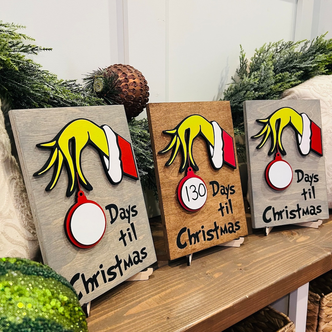 Christmas Countdown. Grinchmas. Grinch Sign. Christmas Decor. Countdown ...