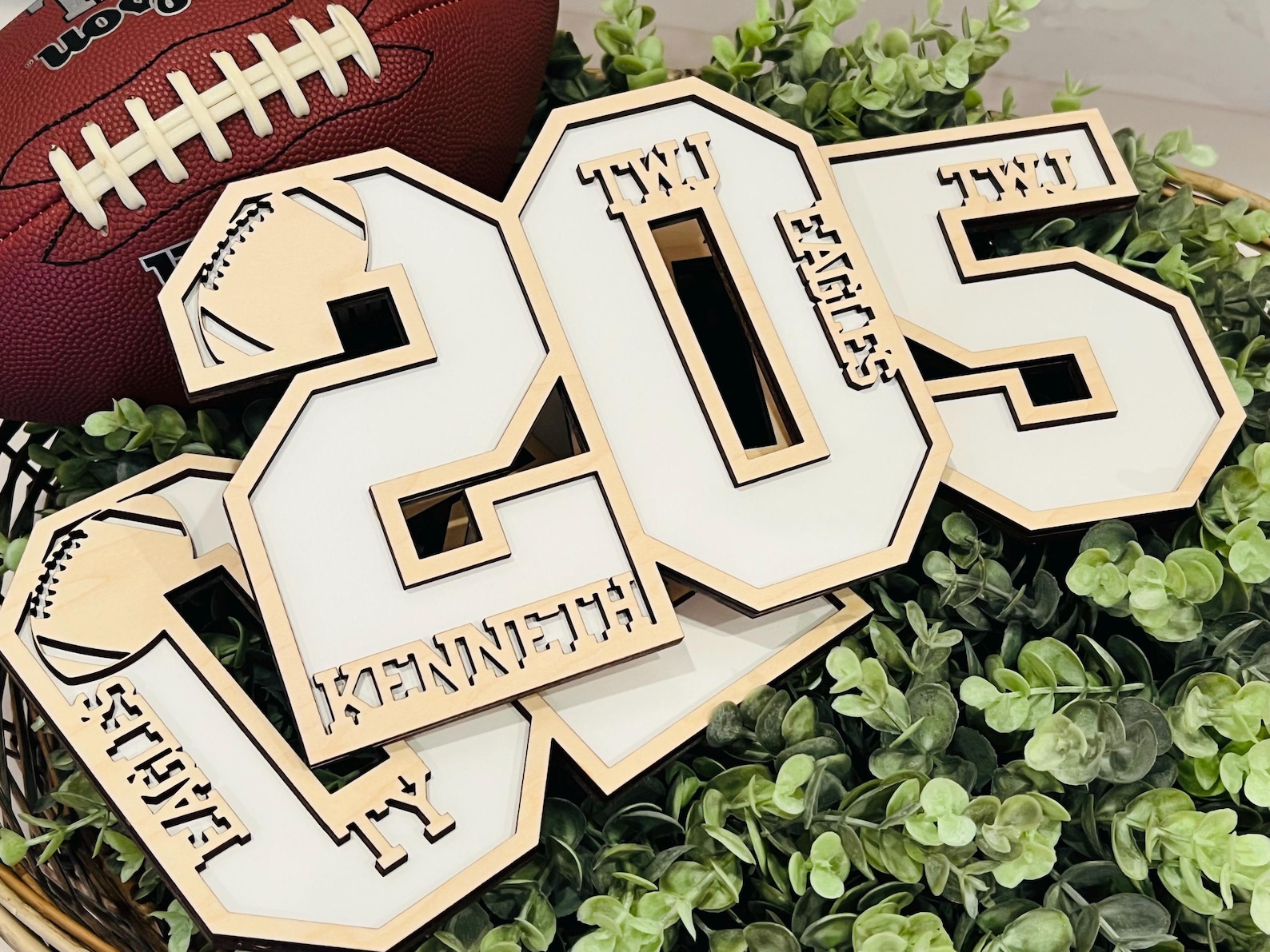Senior Football Gift. Senior Night Gift. Jersey Number Sign. Graduation ...