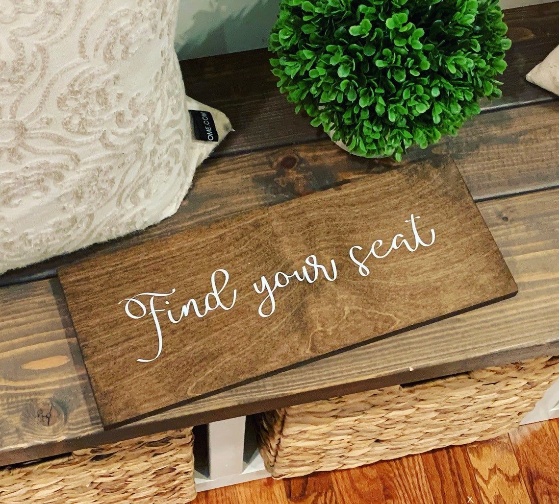 Find Your Seat Table Sign. Wedding Prop. Wedding Sign. Wood - Etsy