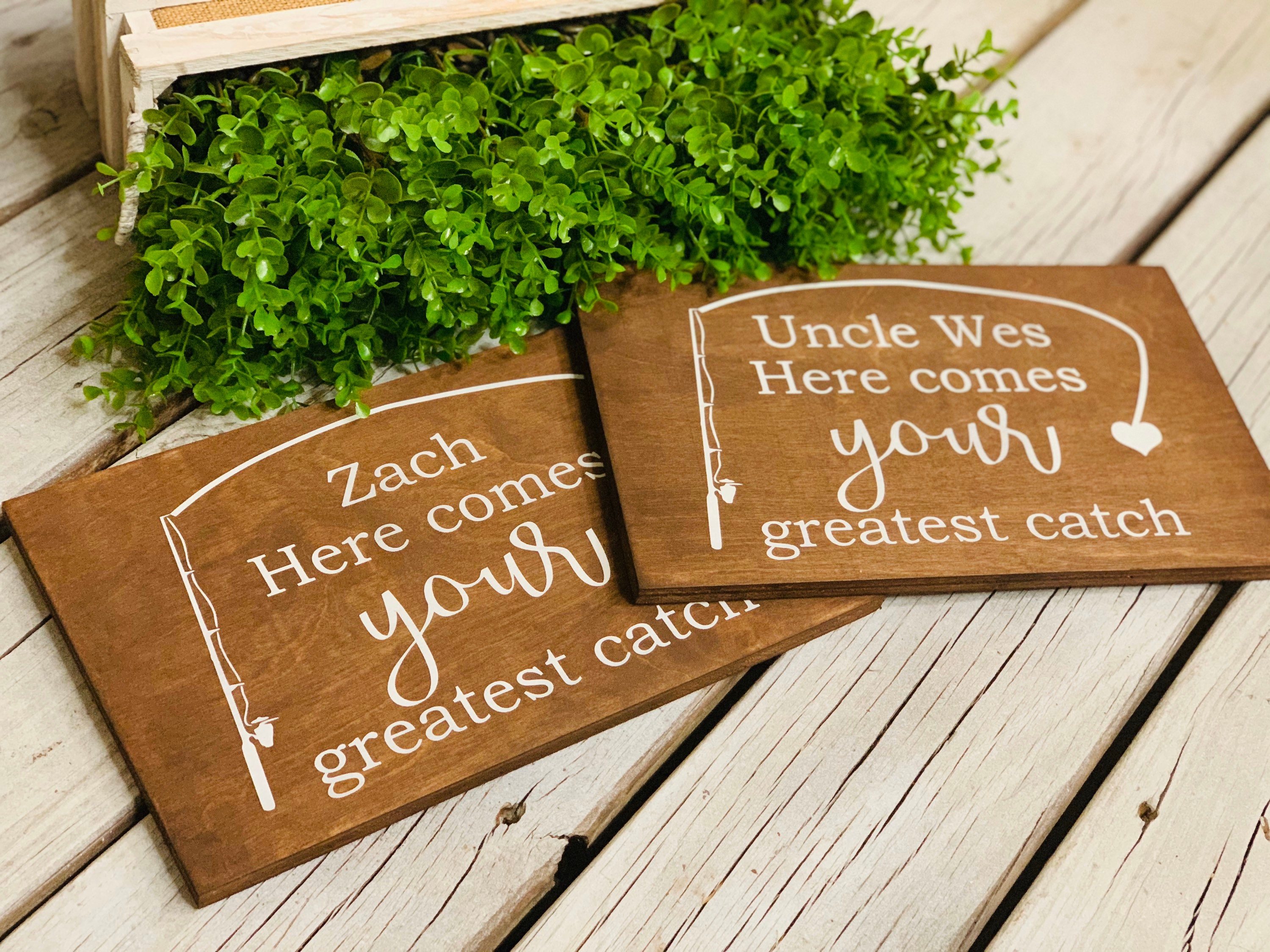 Fishing Theme Wedding. Here Comes Your Greatest Catch Sign. - Etsy
