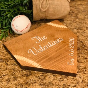 Baseball Gift. Personalized Home Plate. Gift for Mom. Family Name Home ...
