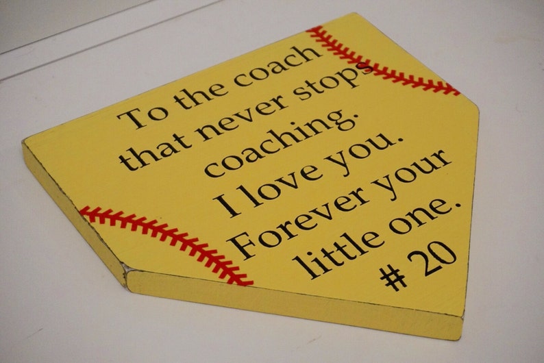 Coaches Gift. Softball Coach. Baseball Coach. Home Plate Sign. | Etsy