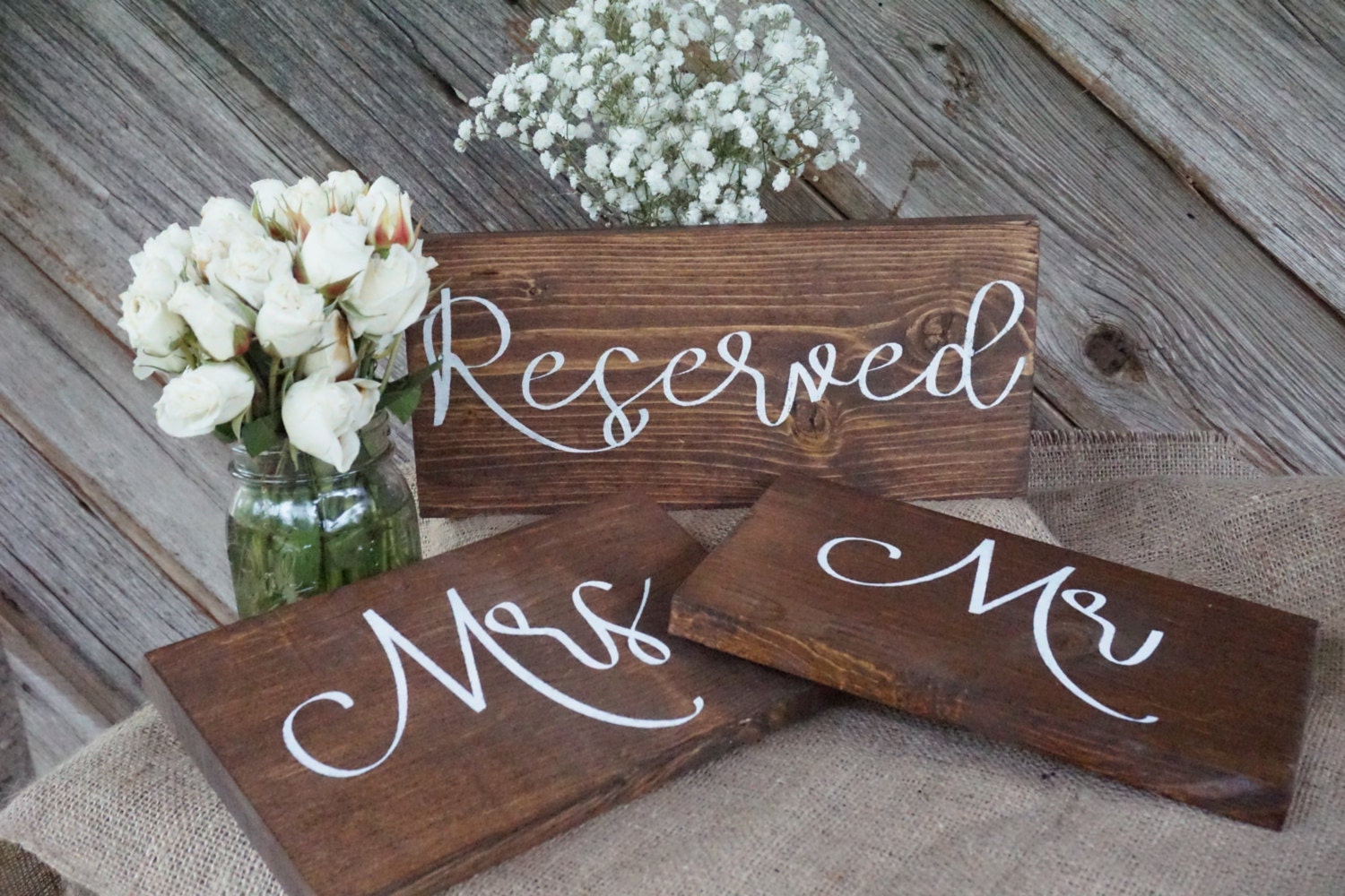 Reserved wedding sign. Reserved table sign. Wedding sign. | Etsy
