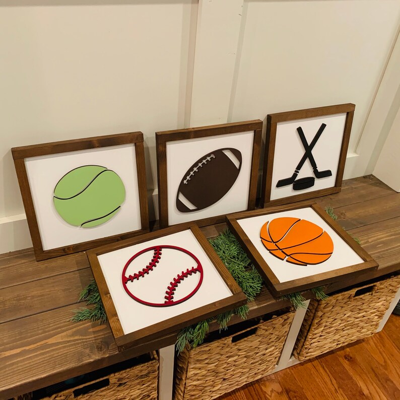 Sports Decor. Sports Sign. Bedroom Decor. Baseball Sign. Basketball ...