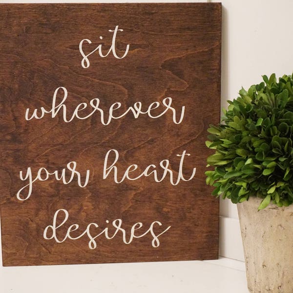 Sit Wherever Sign - Etsy