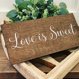 Love is Sweet. Sweets Table Sign. Sweets Sign. Guest Book Sign. Sweet ...