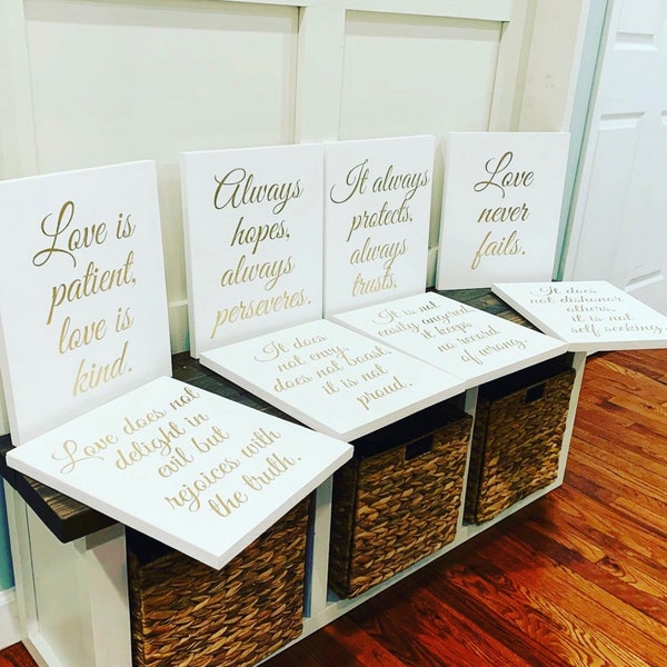 Love is Patient Sign - Etsy